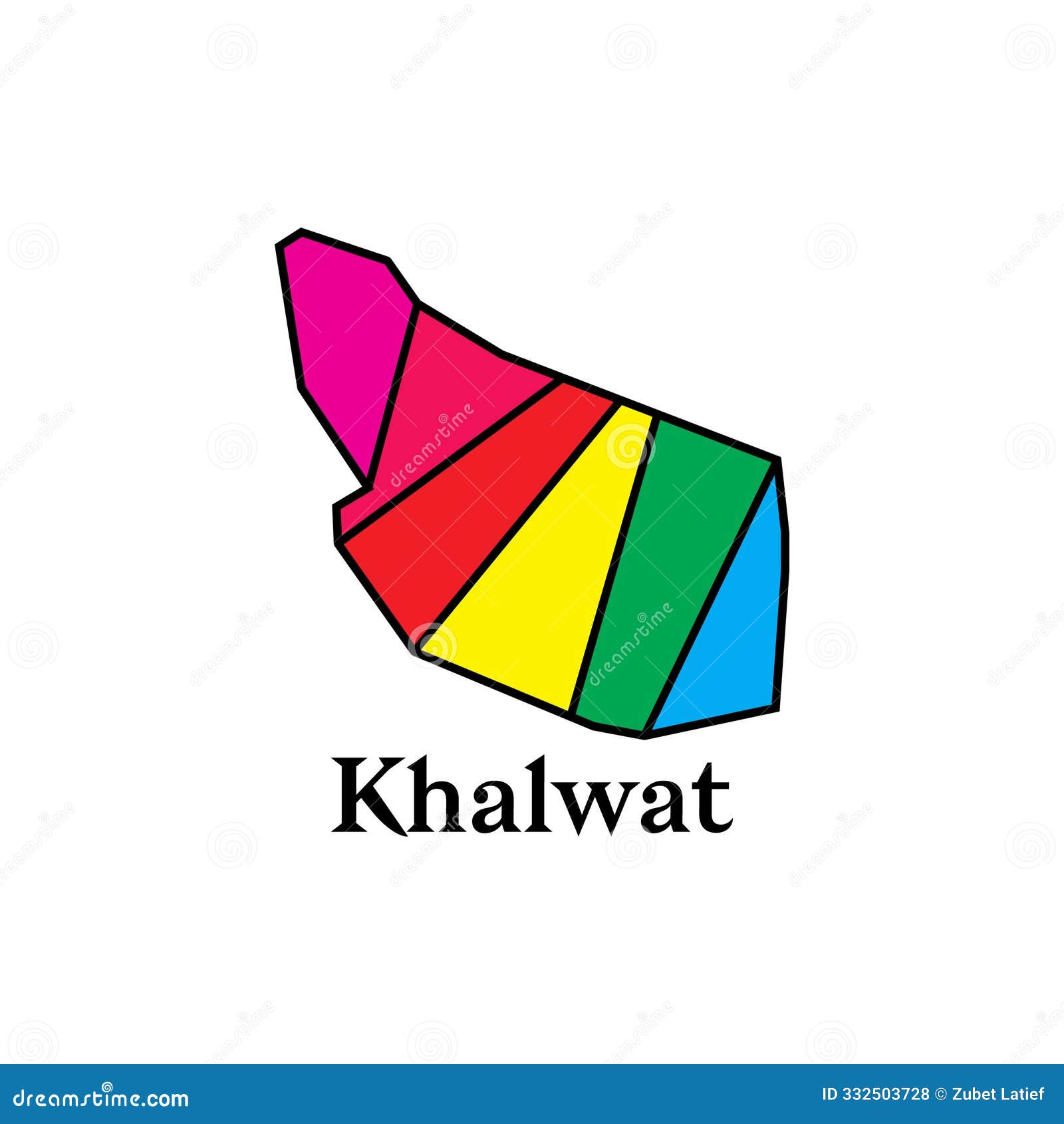 Map of Khalwat, Colorful Design Creative Design Template, World Map ...