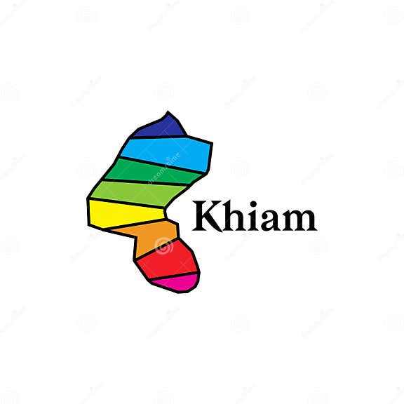 Map of Khiam, Colorful Design Creative Design Template, World Map ...