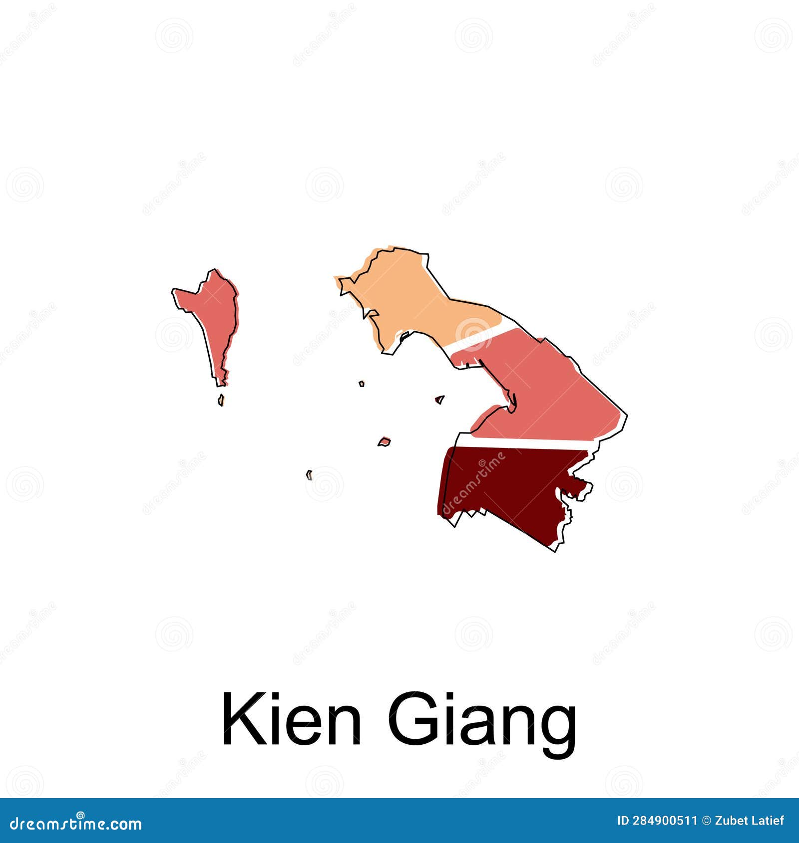 Map of Kien Giang Geometric Vector Design Template,suitable for Your ...