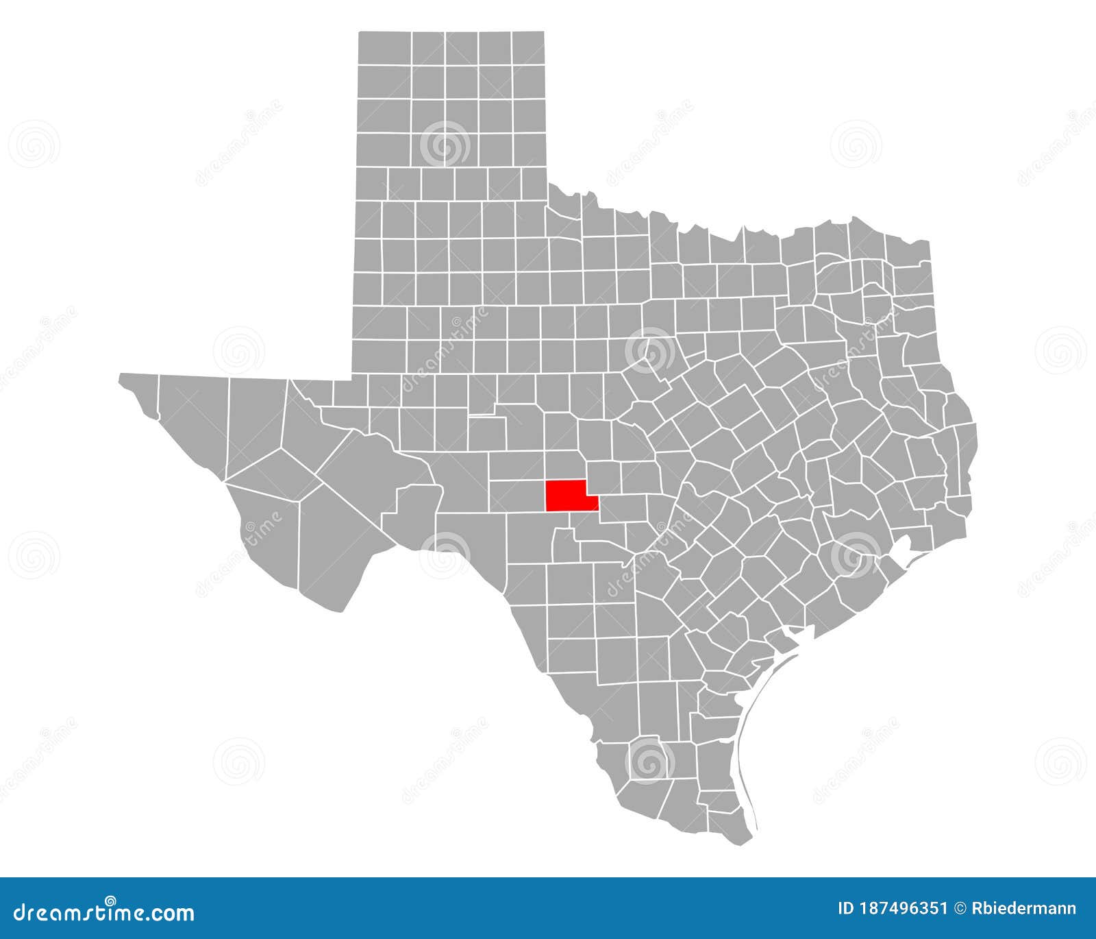 Map of Kimble in Texas stock vector. Illustration of county - 187496351