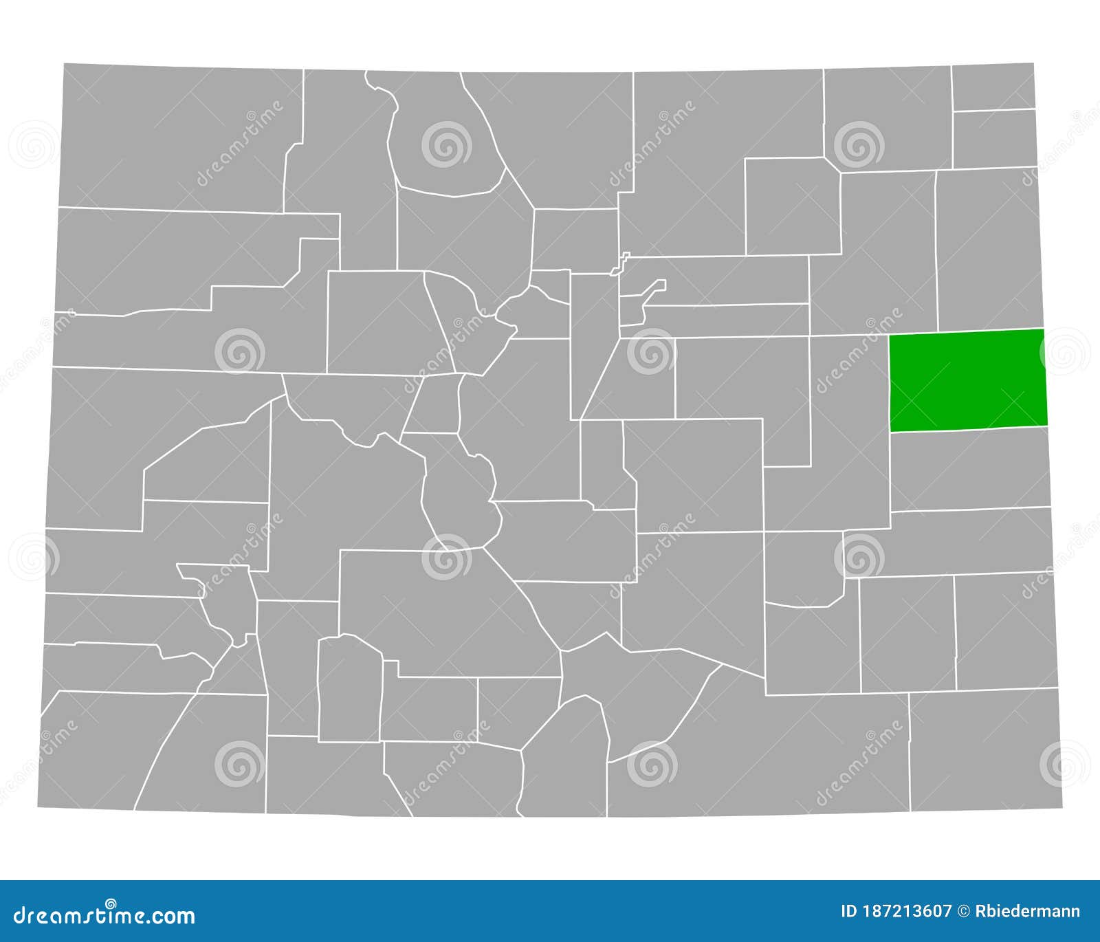Map of Kit Carson in Colorado Stock Vector - Illustration of locator ...