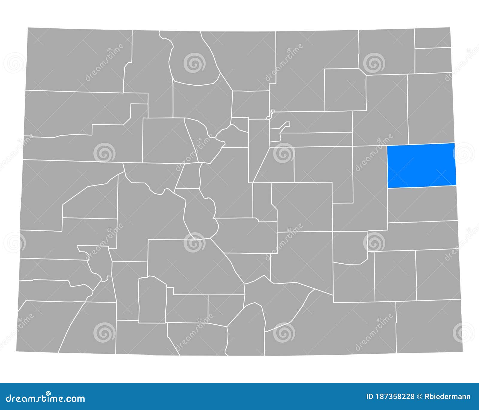 Map of Kit Carson in Colorado Stock Vector - Illustration of geography ...