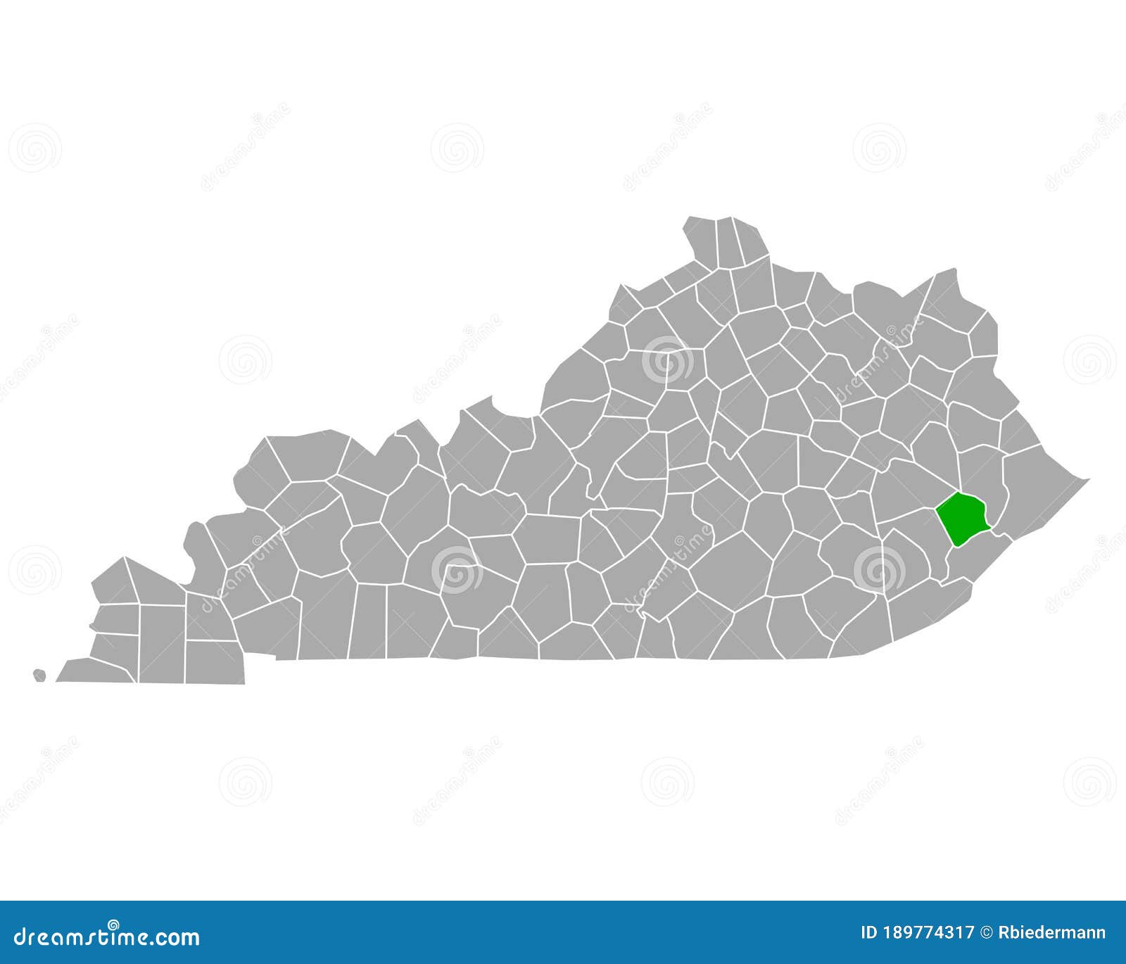 Map of Knott in Kentucky stock vector. Illustration of geography ...