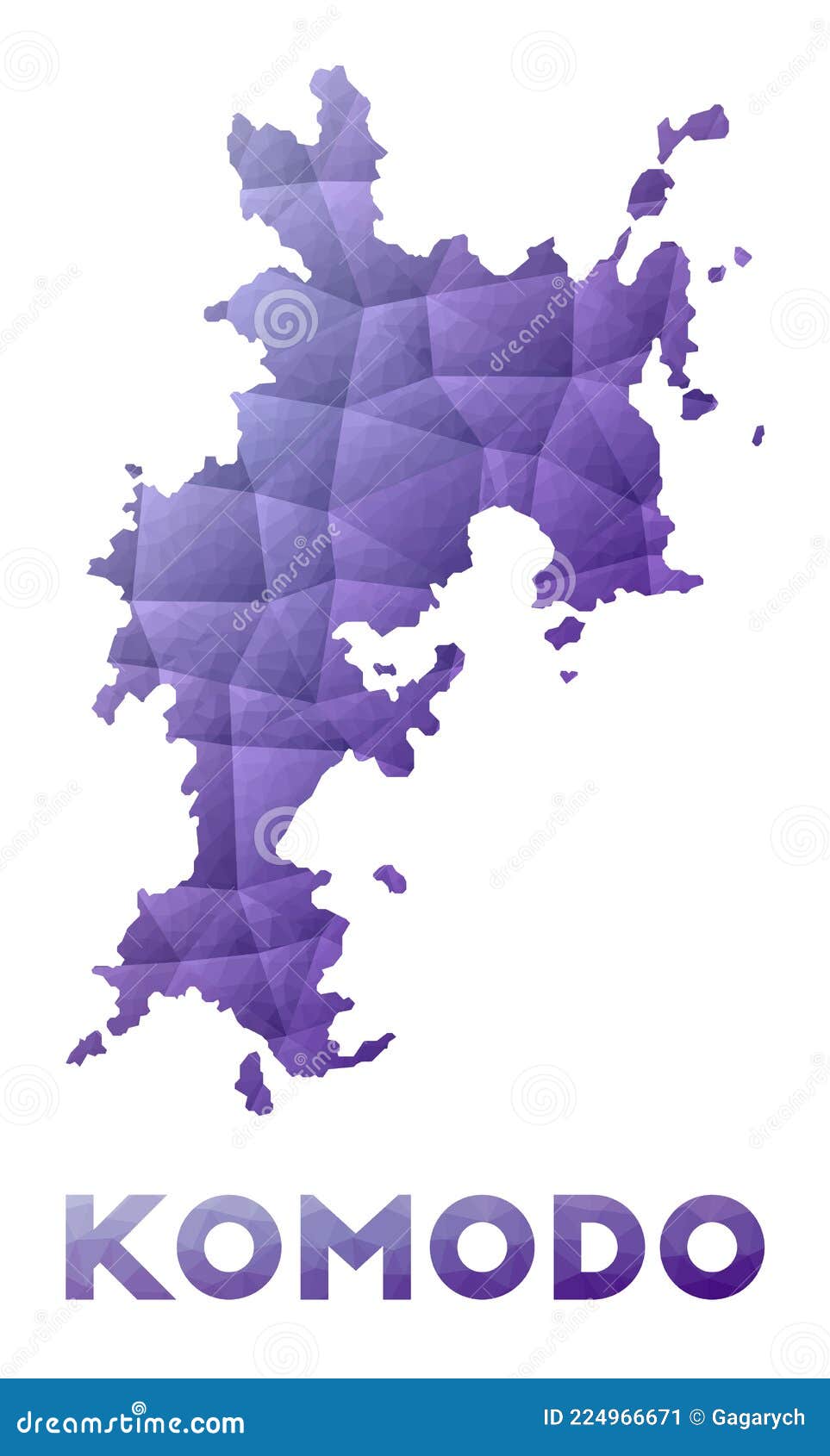 Map of Komodo. stock vector. Illustration of indonesia - 224966671