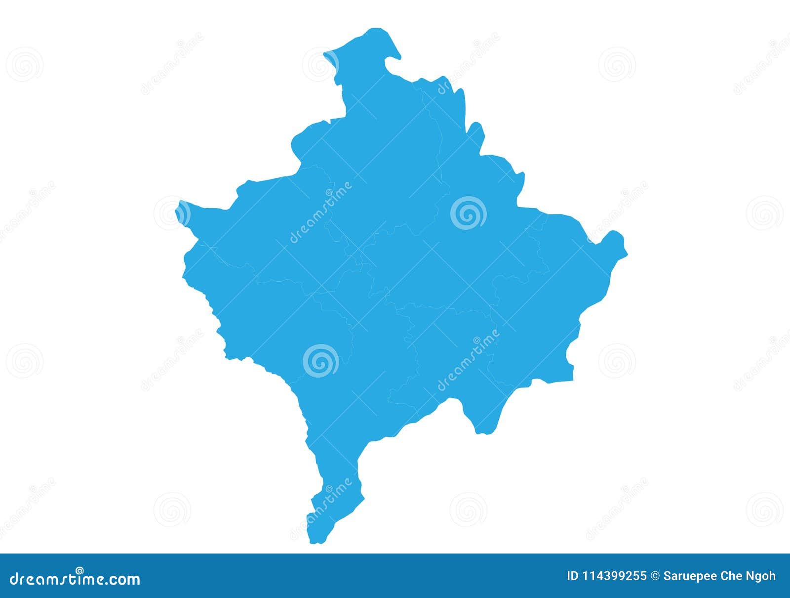 Map of Kosovo. High Detailed Vector Map - Kosovo. Stock Vector ...