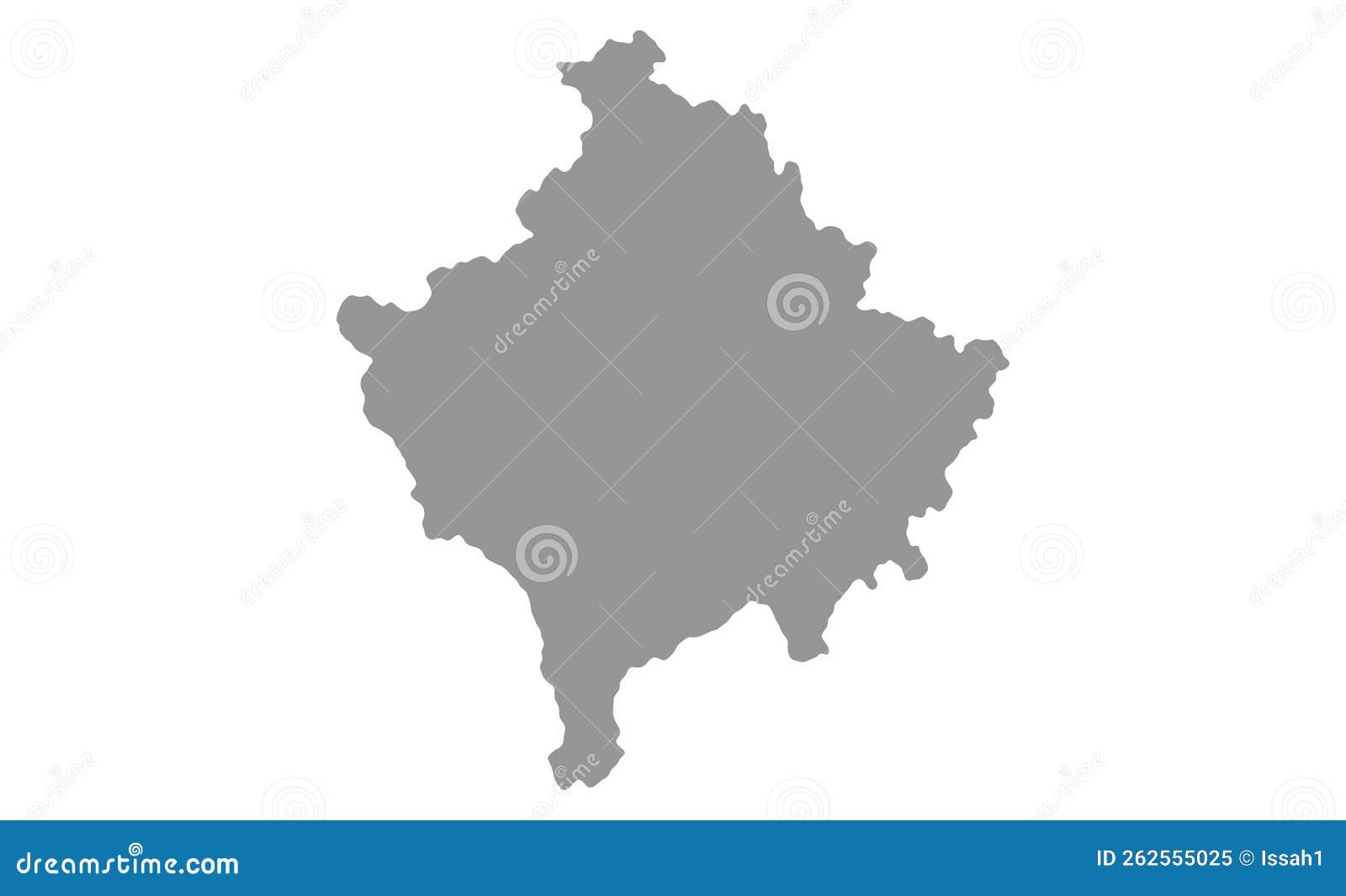 Kosovo Vector Map Isolated On White Background. High-Detailed Black ...
