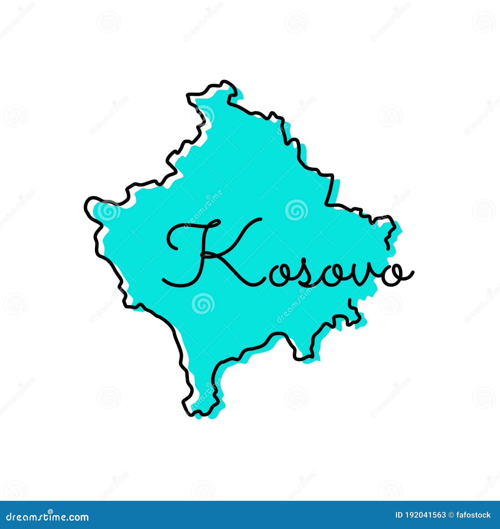 Map of Kosovo Vector Design Template. Stock Vector - Illustration of ...