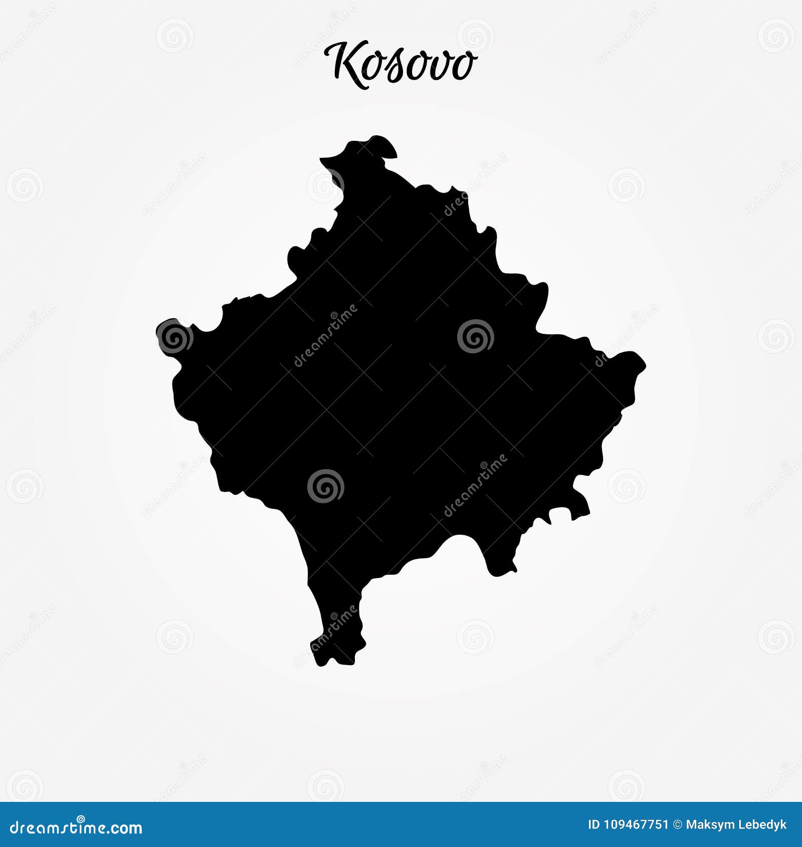 Map of Kosovo stock illustration. Illustration of isolated - 109467751