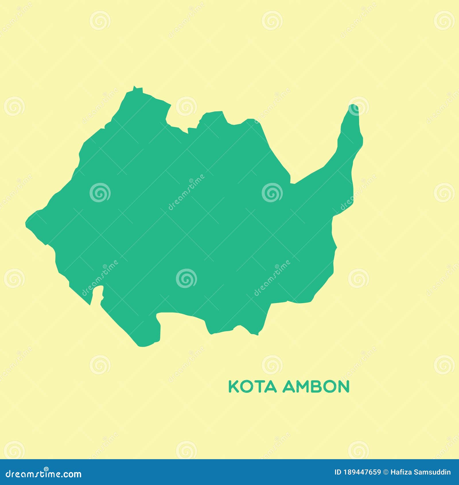 Map of Kota Ambon. Vector Illustration Decorative Design Stock Vector ...