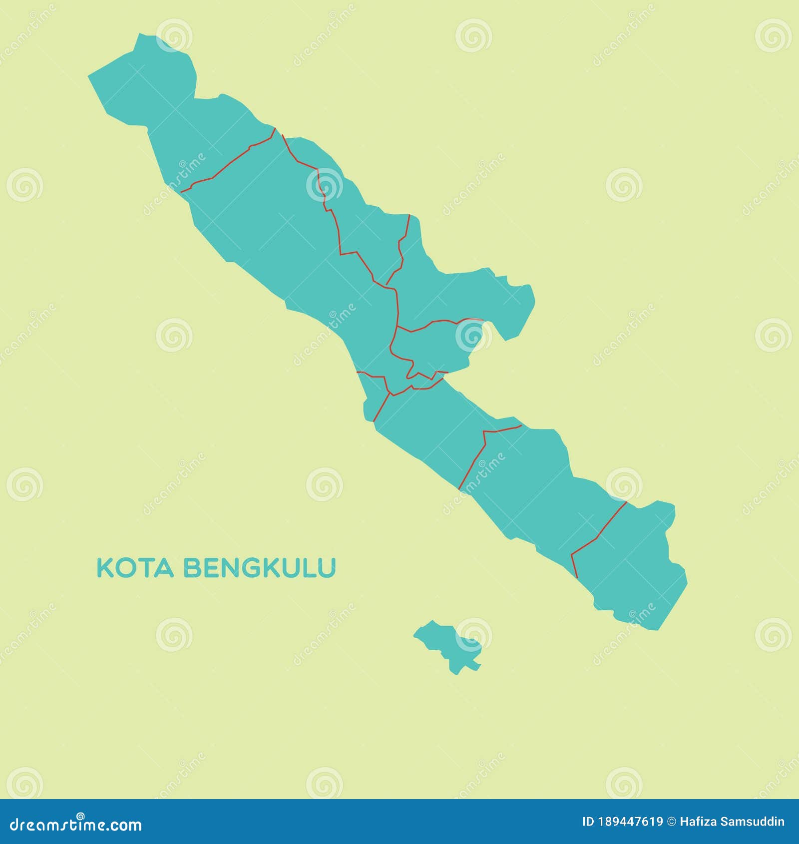 Bengkulu Map Vector | CartoonDealer.com #131290333