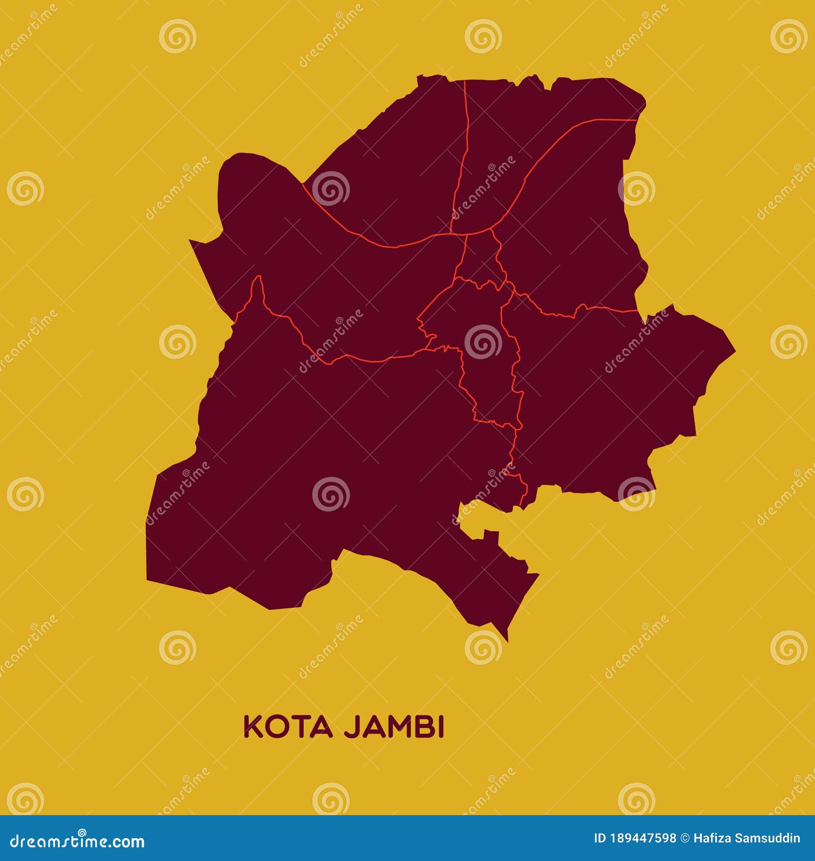 Jambi Map Vector | CartoonDealer.com #133760401