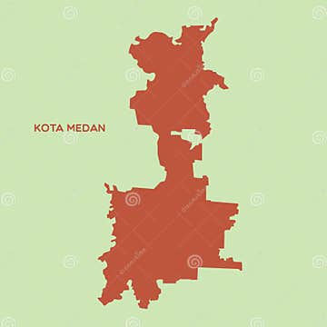 Map of Kota Medan. Vector Illustration Decorative Design Stock Vector ...