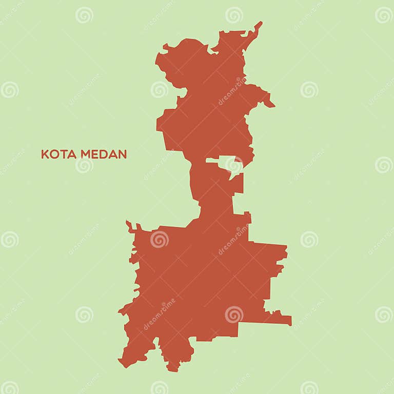 Map of Kota Medan. Vector Illustration Decorative Design Stock Vector ...