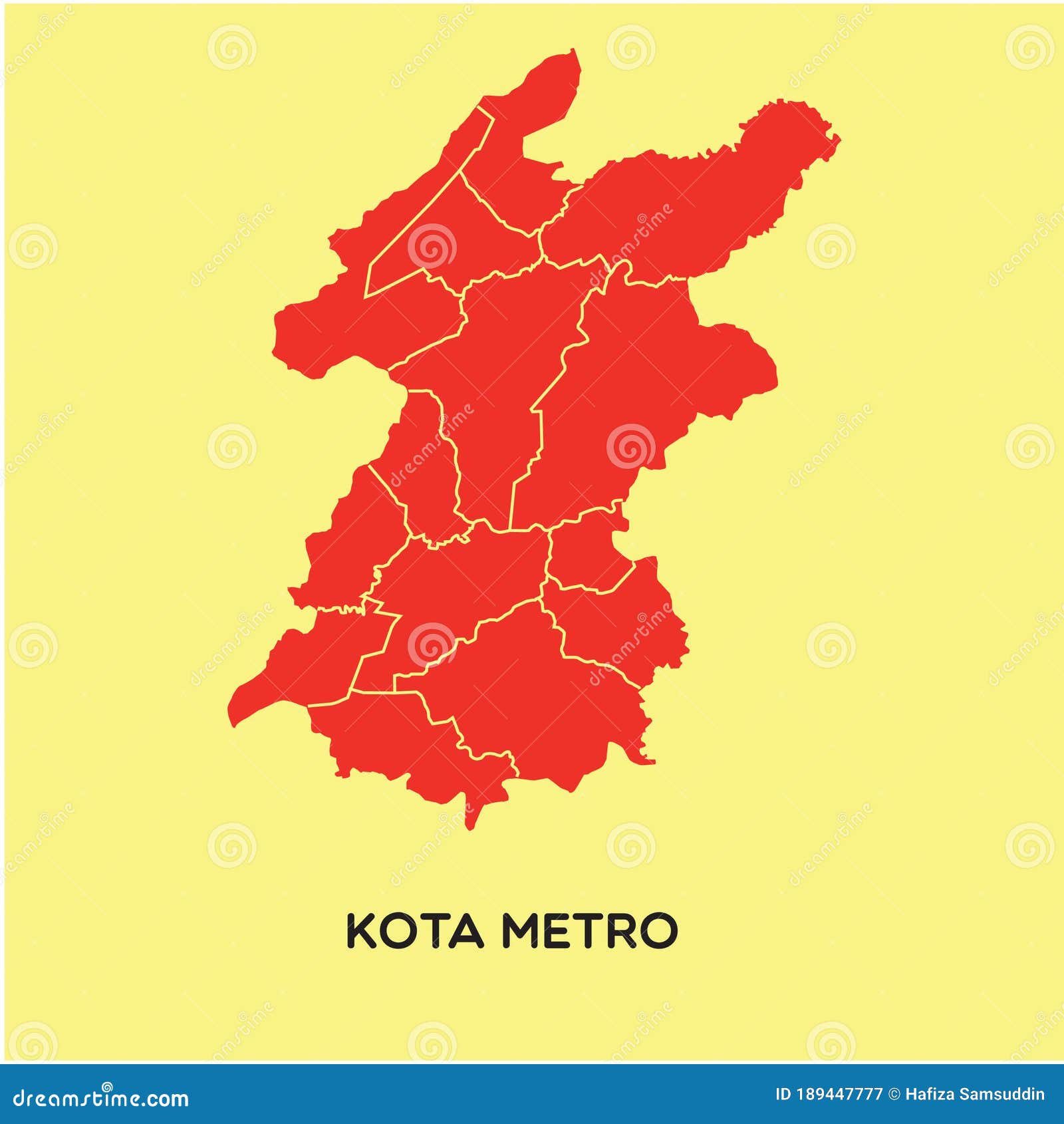 Map Of Kota Metro. Vector Illustration Decorative Design ...