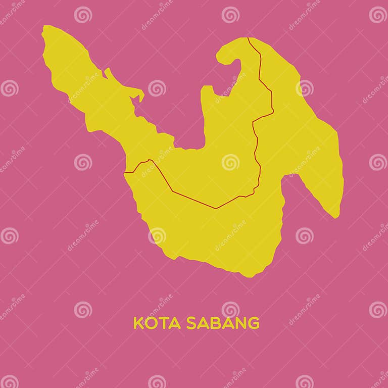 Map of Kota Sabang. Vector Illustration Decorative Design Stock Vector ...