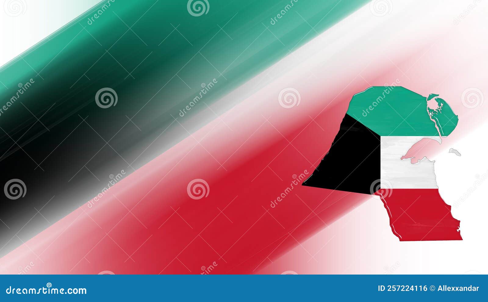 Map of Kuwait, flag map stock illustration. Illustration of asian ...