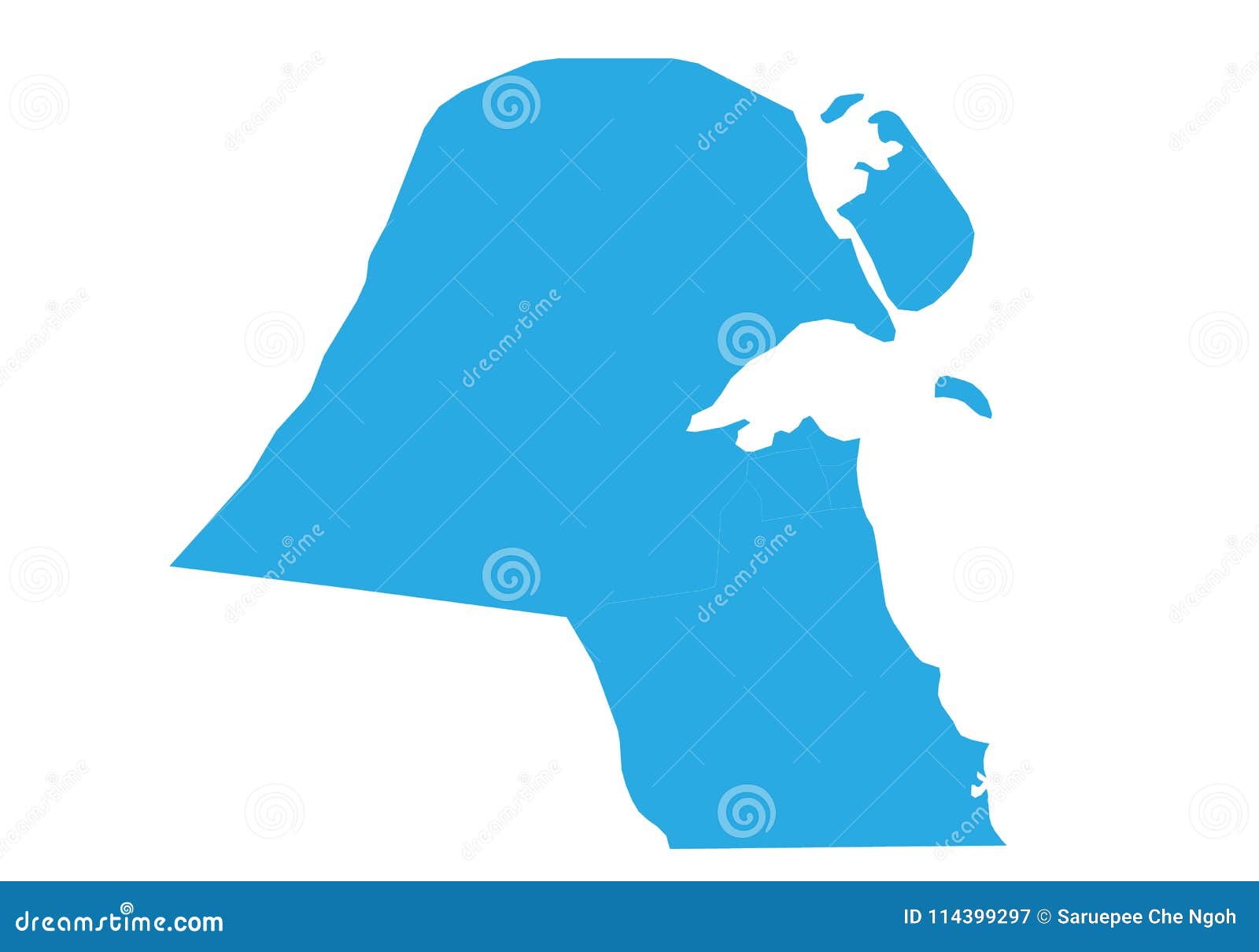 Map of Kuwait. High Detailed Vector Map - Kuwait Stock Vector ...