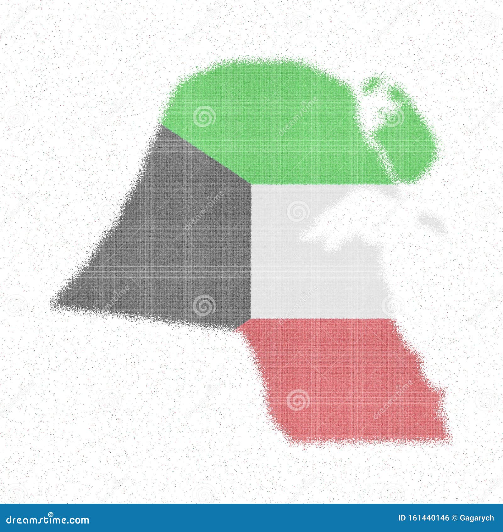 Map of Kuwait. stock vector. Illustration of original - 161440146