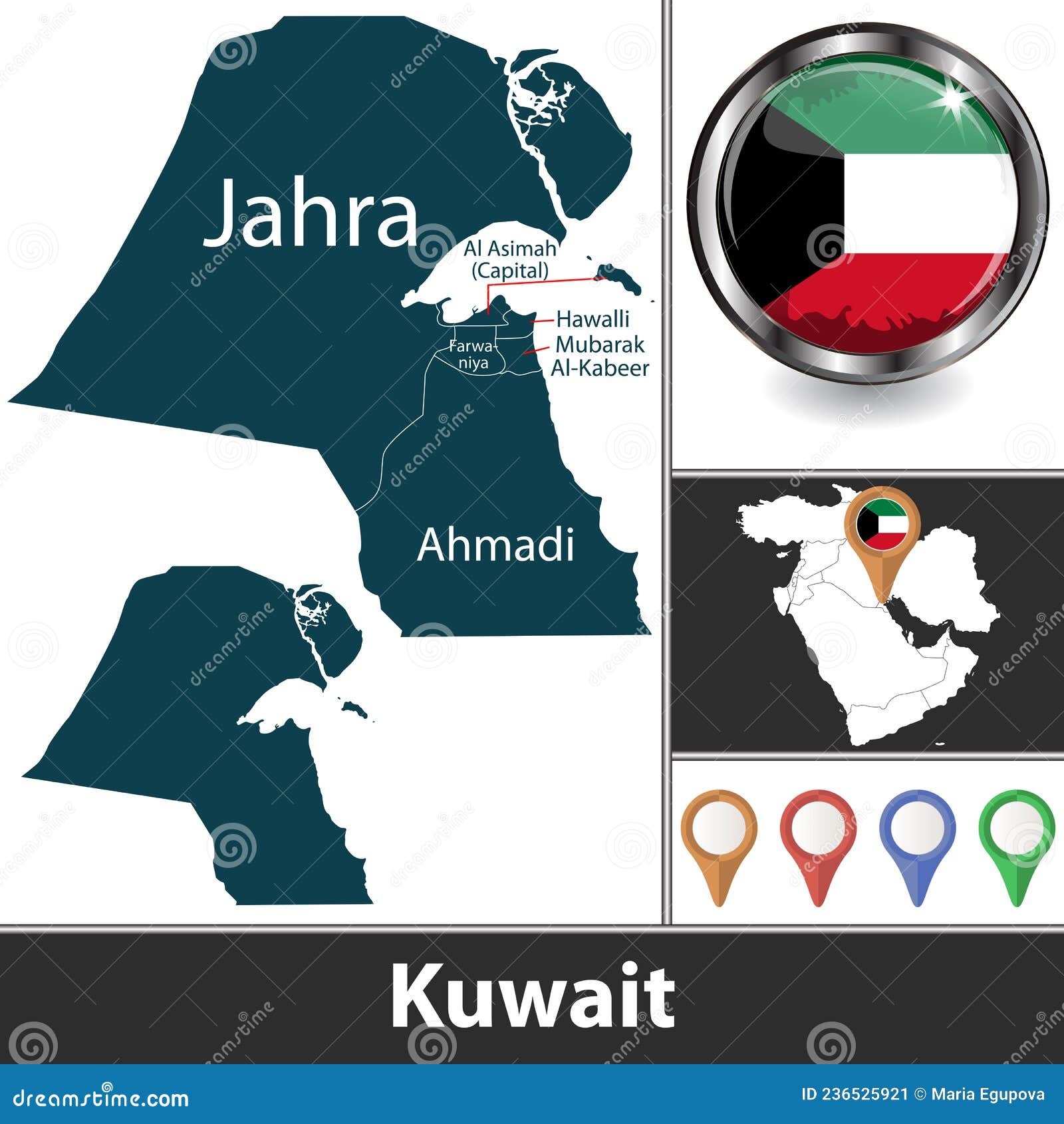 Farwaniya Governorate State Of Kuwait, Governorates Of Kuwait Map ...