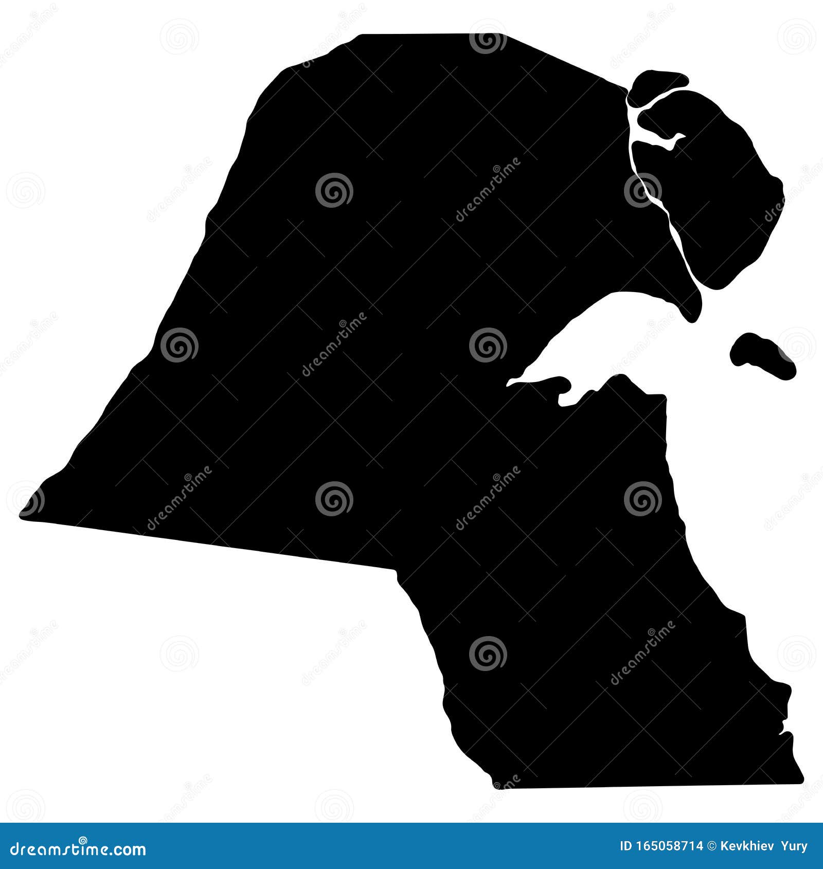 Map Kuwait Silhouette Vector Illustration Eps 10 Stock Vector ...