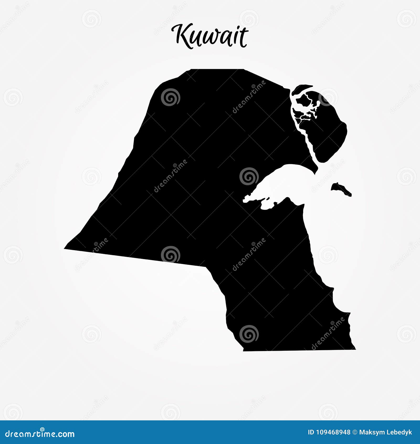 Map of Kuwait stock illustration. Illustration of abstract - 109468948