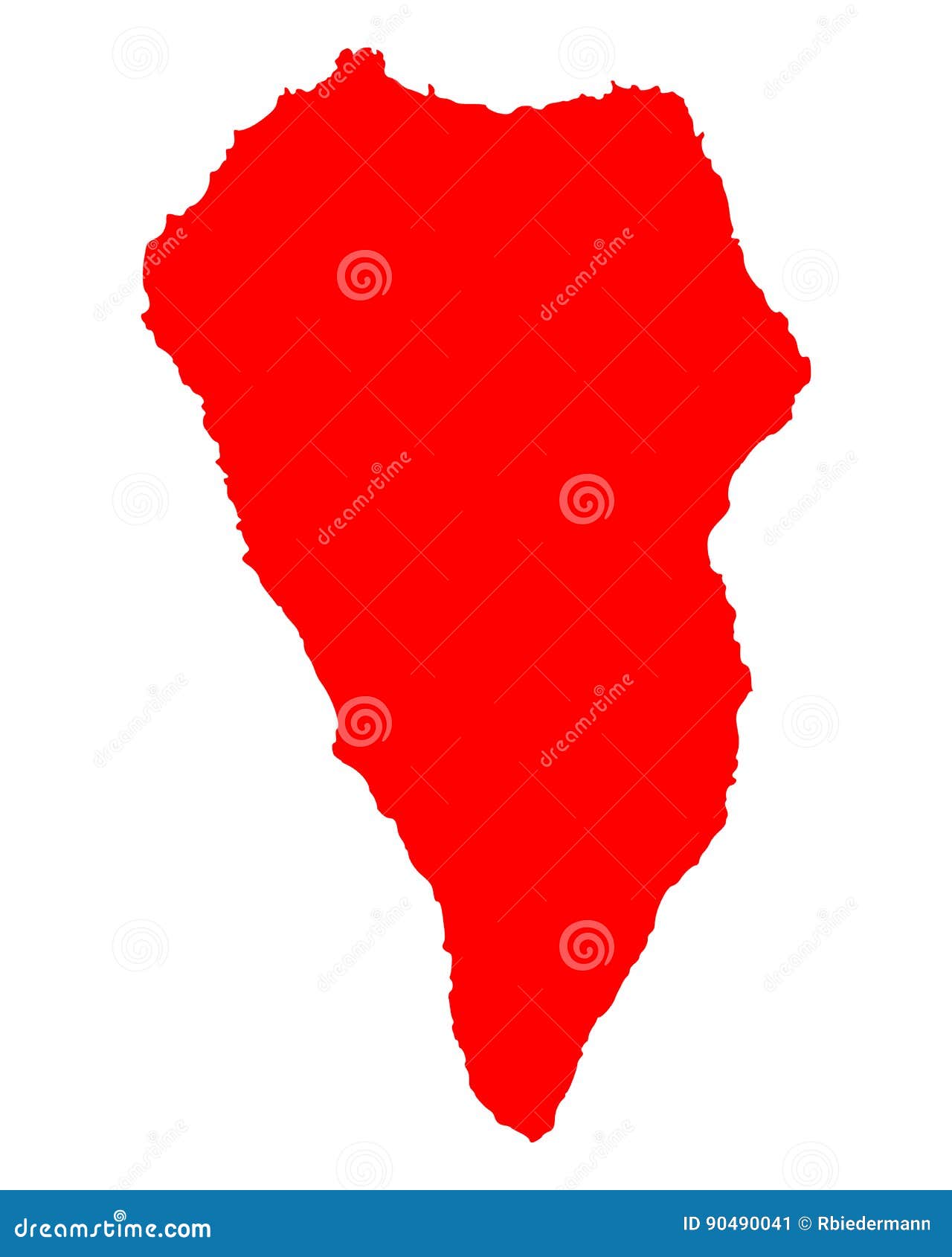 Map of La Palma stock vector. Illustration of cartography - 90490041