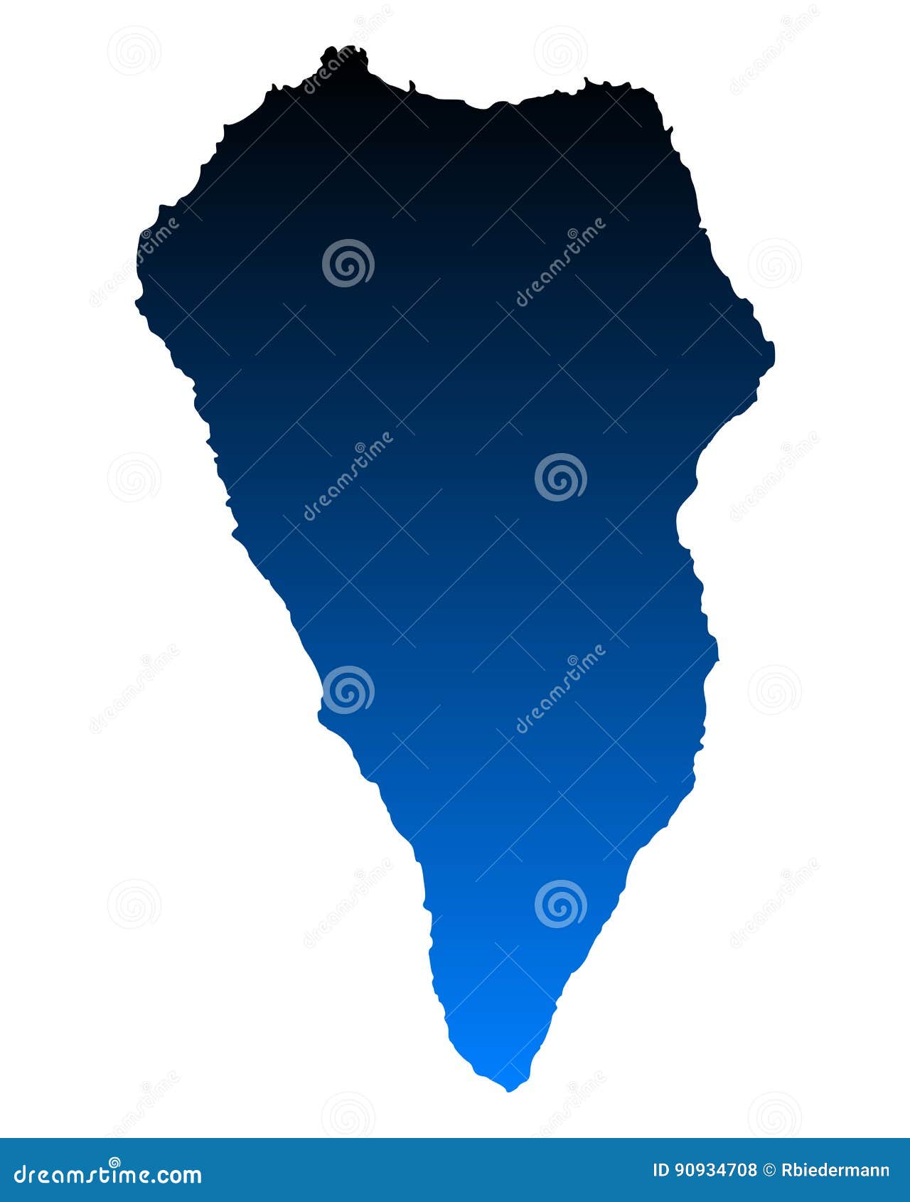 Map of La Palma stock vector. Illustration of spain, islands - 90934708