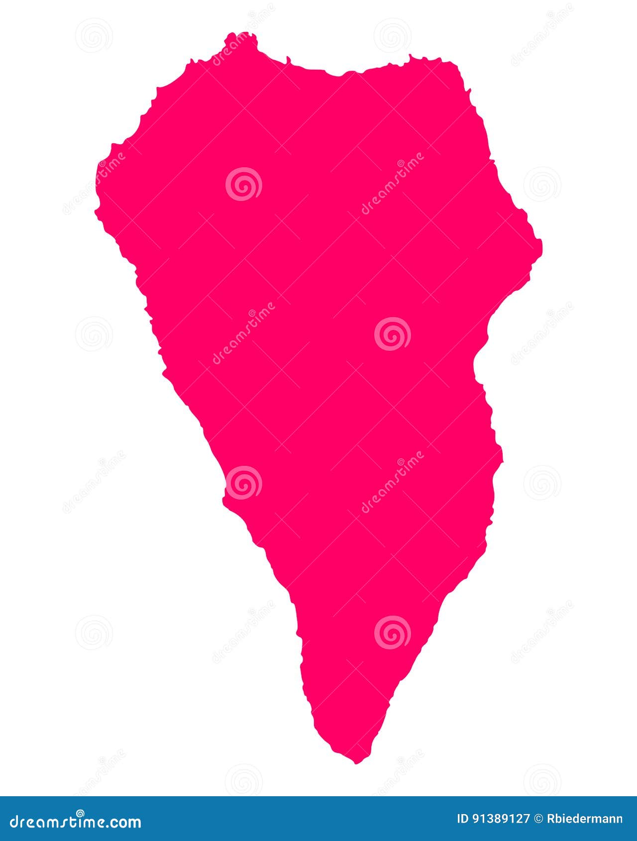 Map of La Palma stock vector. Illustration of isolated - 91389127