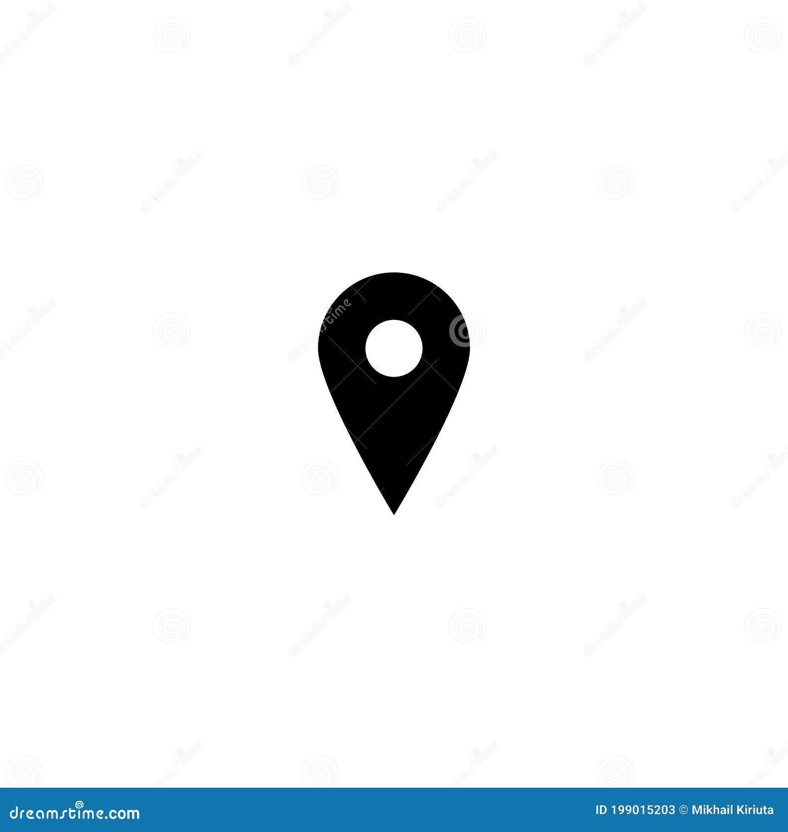 Map Label Icon Black on a White Background. Location. My Location ...