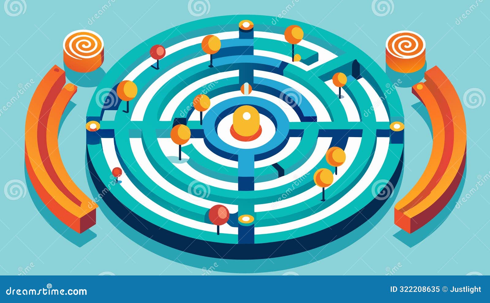 A Map of a Labyrinth with Each Pathway Representing a Different ...