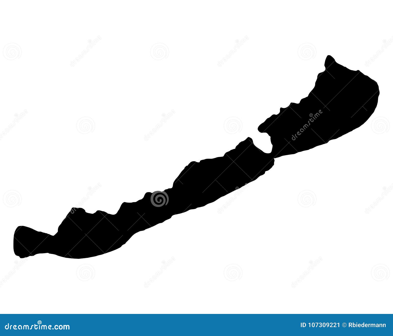 Map of Lake Balaton stock vector. Illustration of contour - 107309221