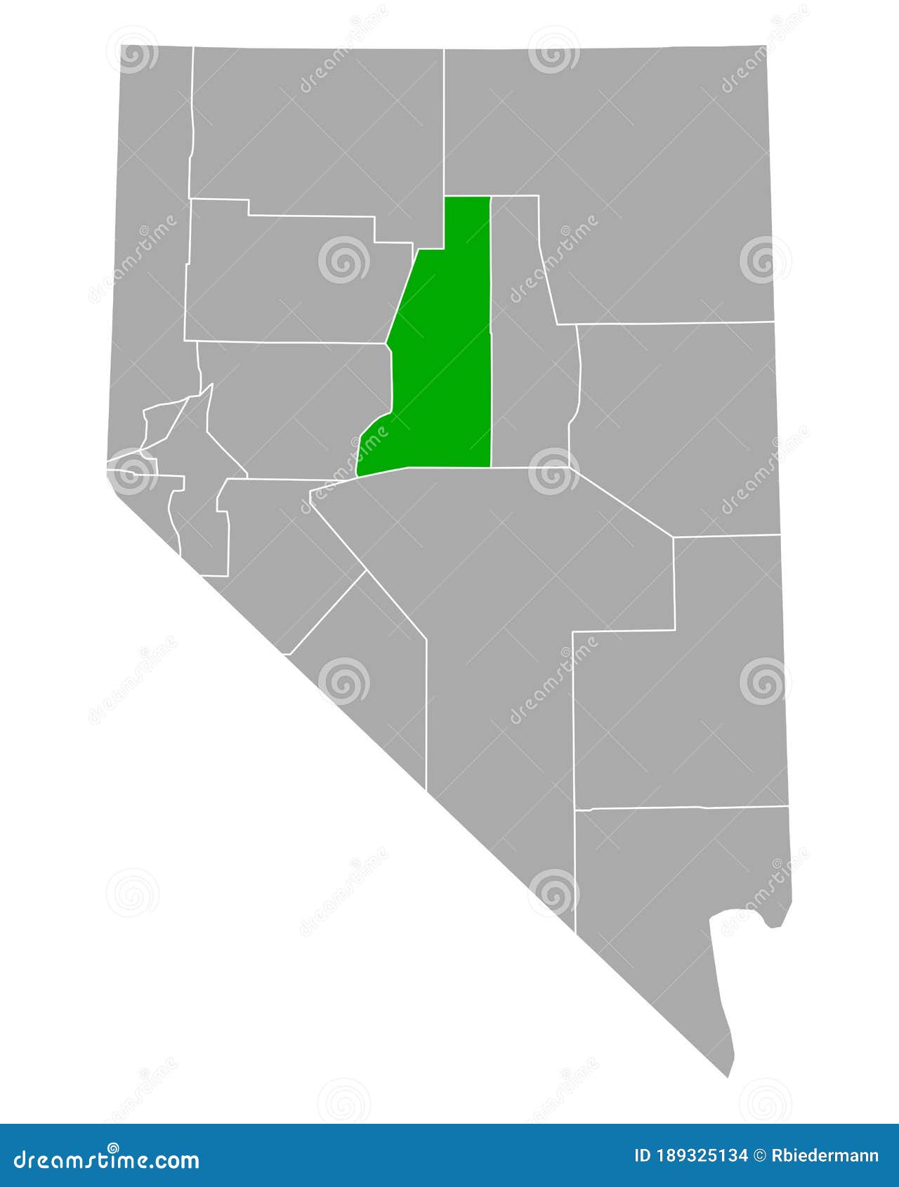 Map of Lander in Nevada stock vector. Illustration of county - 189325134