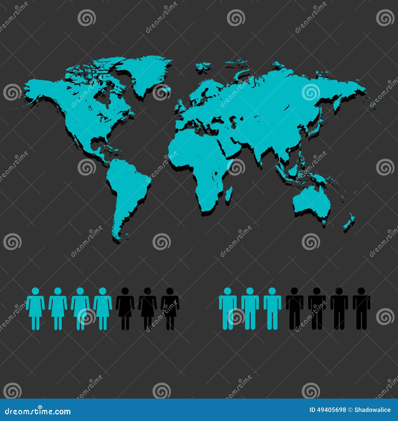Map Landmass and People Icon Great for Any Use. Vector EPS10 Stock ...
