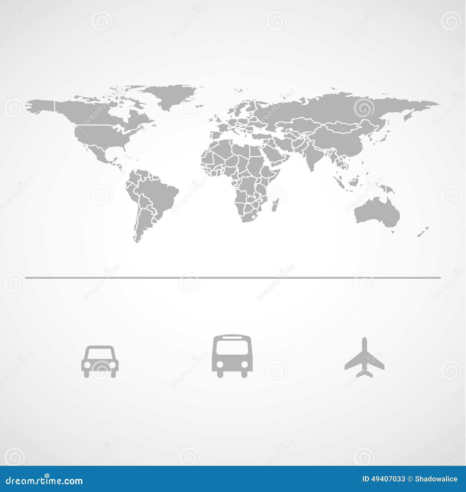 Map Landmass and Transportation Icon Great for Any Use. Vector EPS10 ...