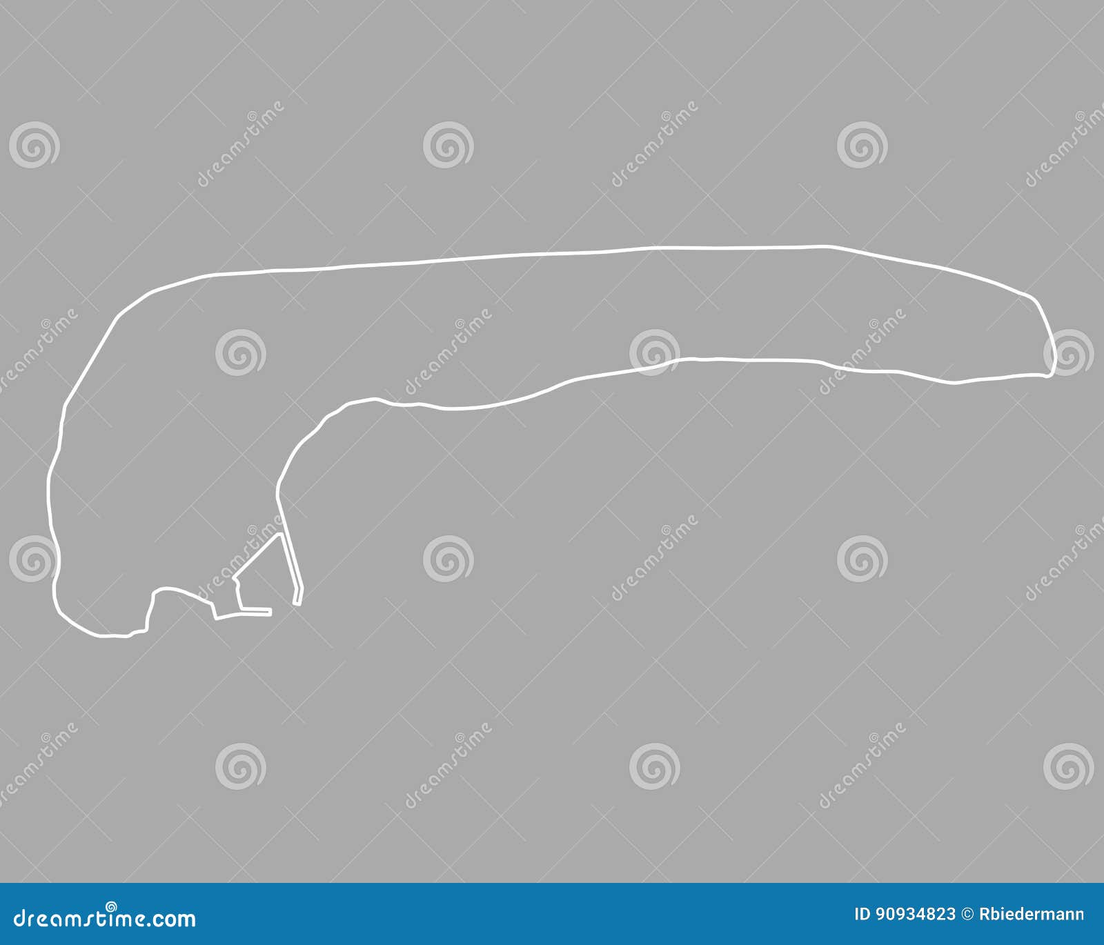 Map of Langeoog stock vector. Illustration of isolated - 90934823