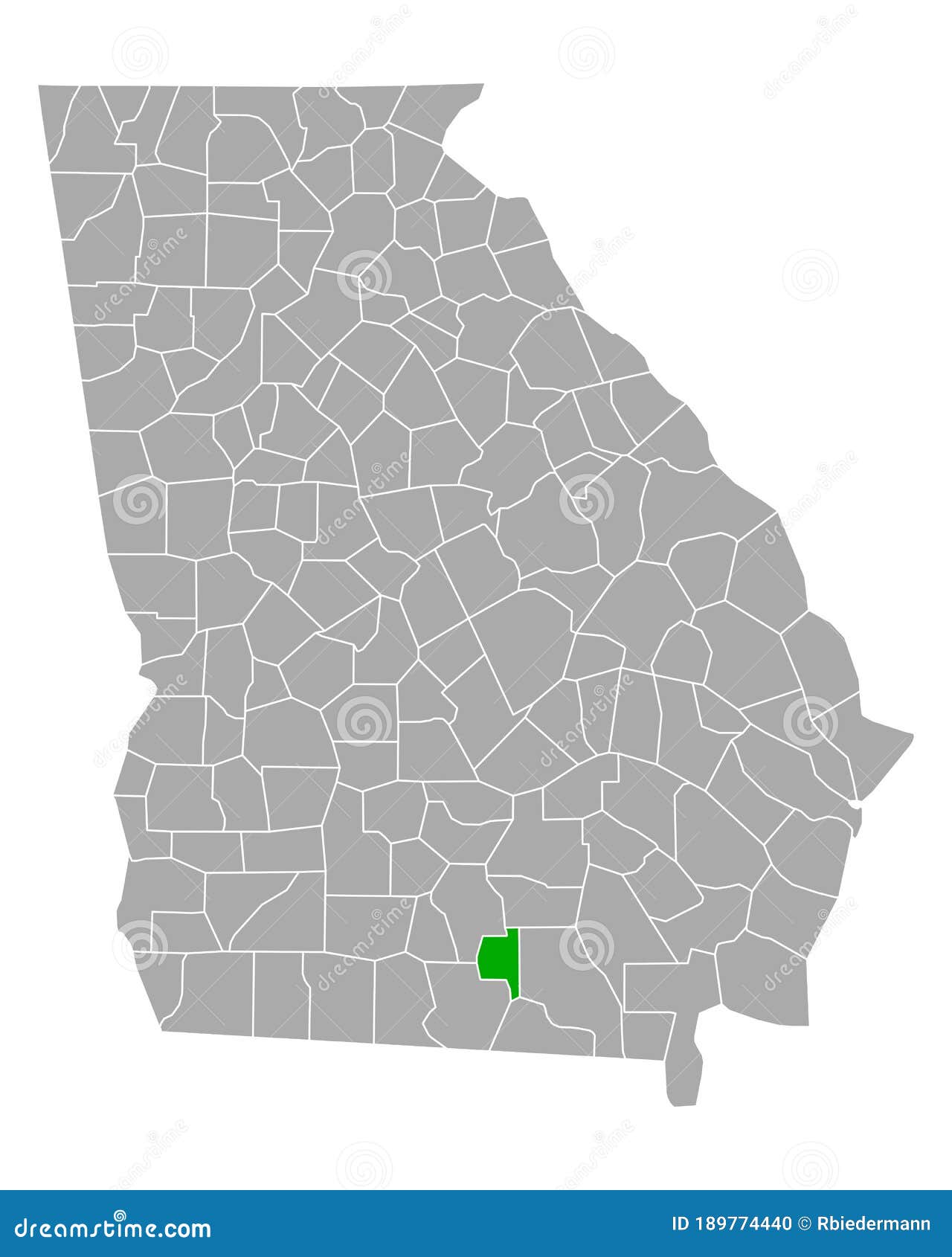 Map of Lanier in Georgia stock vector. Illustration of georgia - 189774440