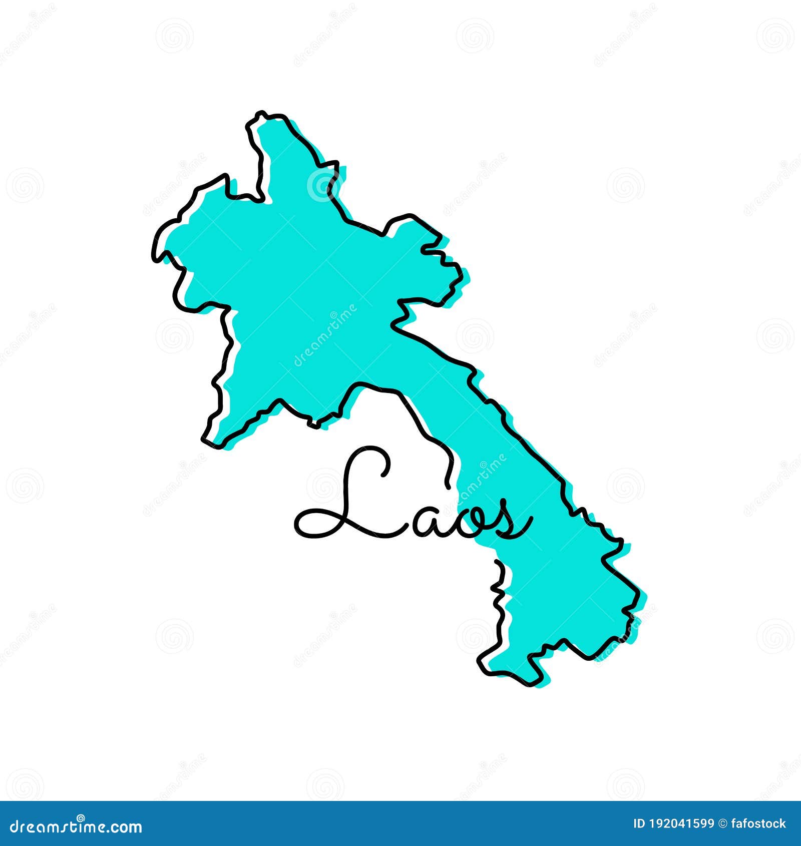 Map of Laos Vector Design Template. Stock Vector - Illustration of ...