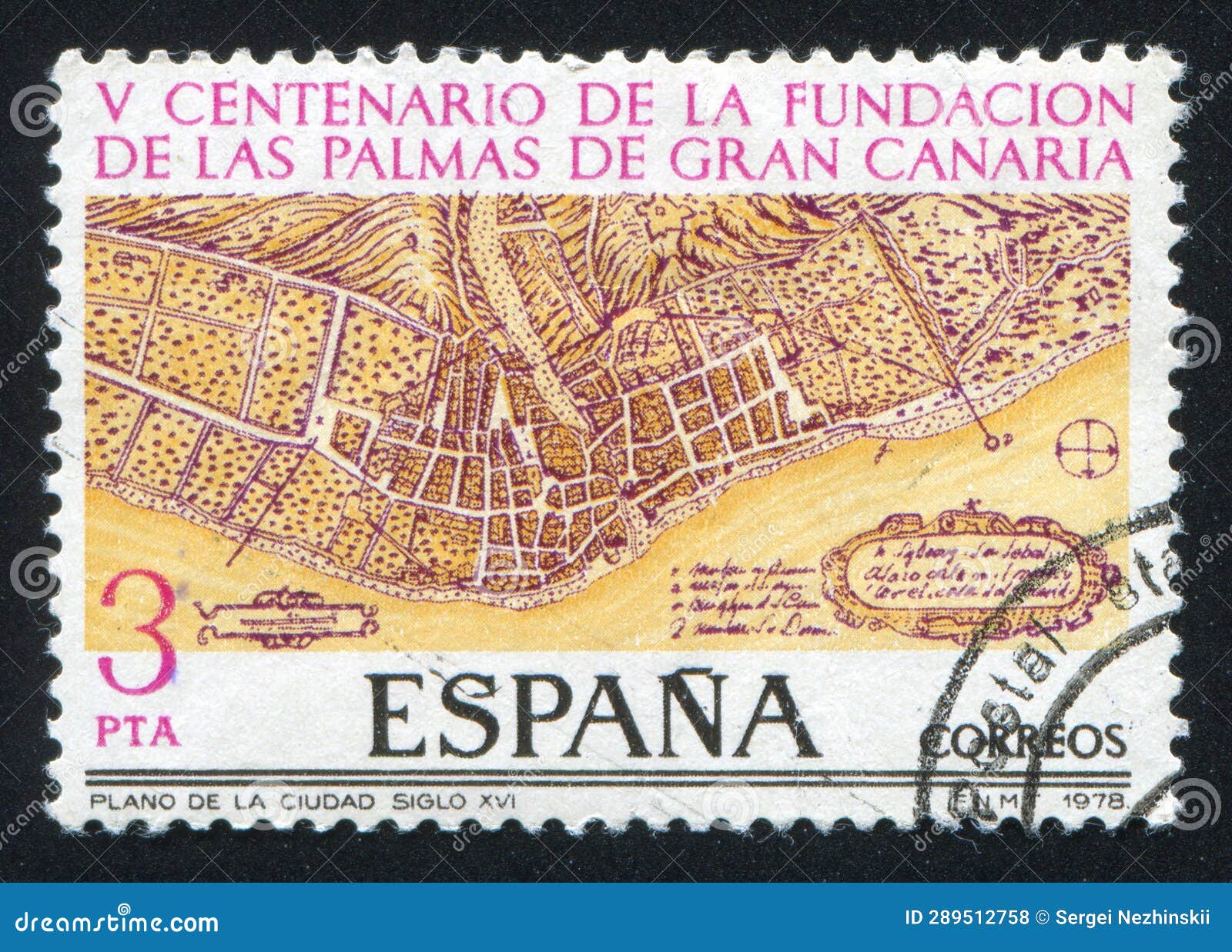 Map of Las Palmas stock photo. Image of coast, boundary - 289512758