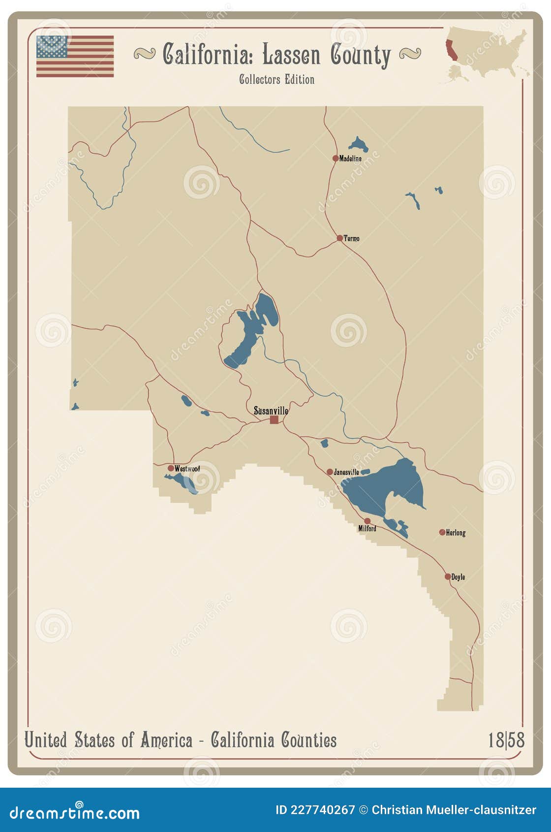 lassen county map