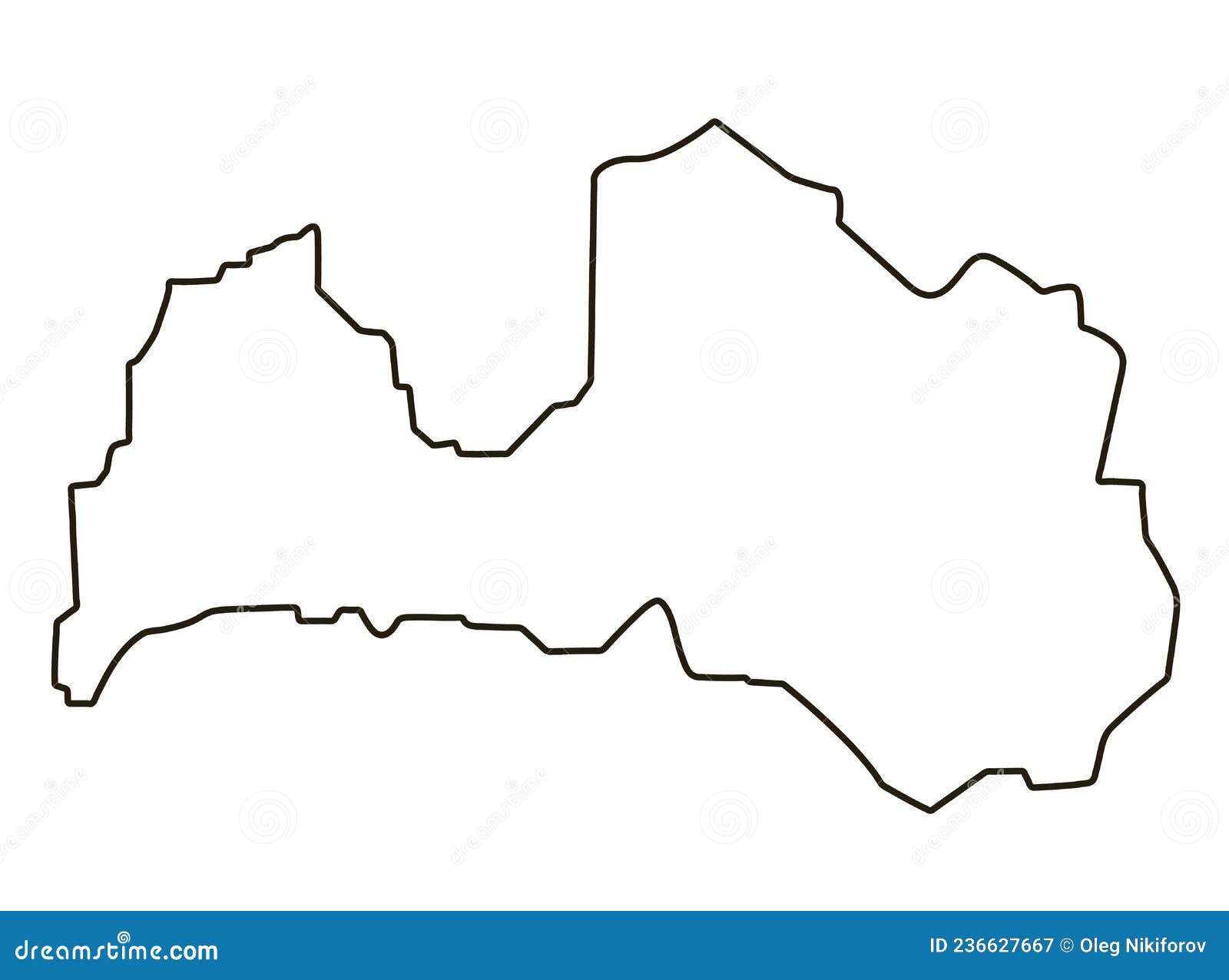 Latvia - Outline Map Cartoon Vector | CartoonDealer.com #127026579
