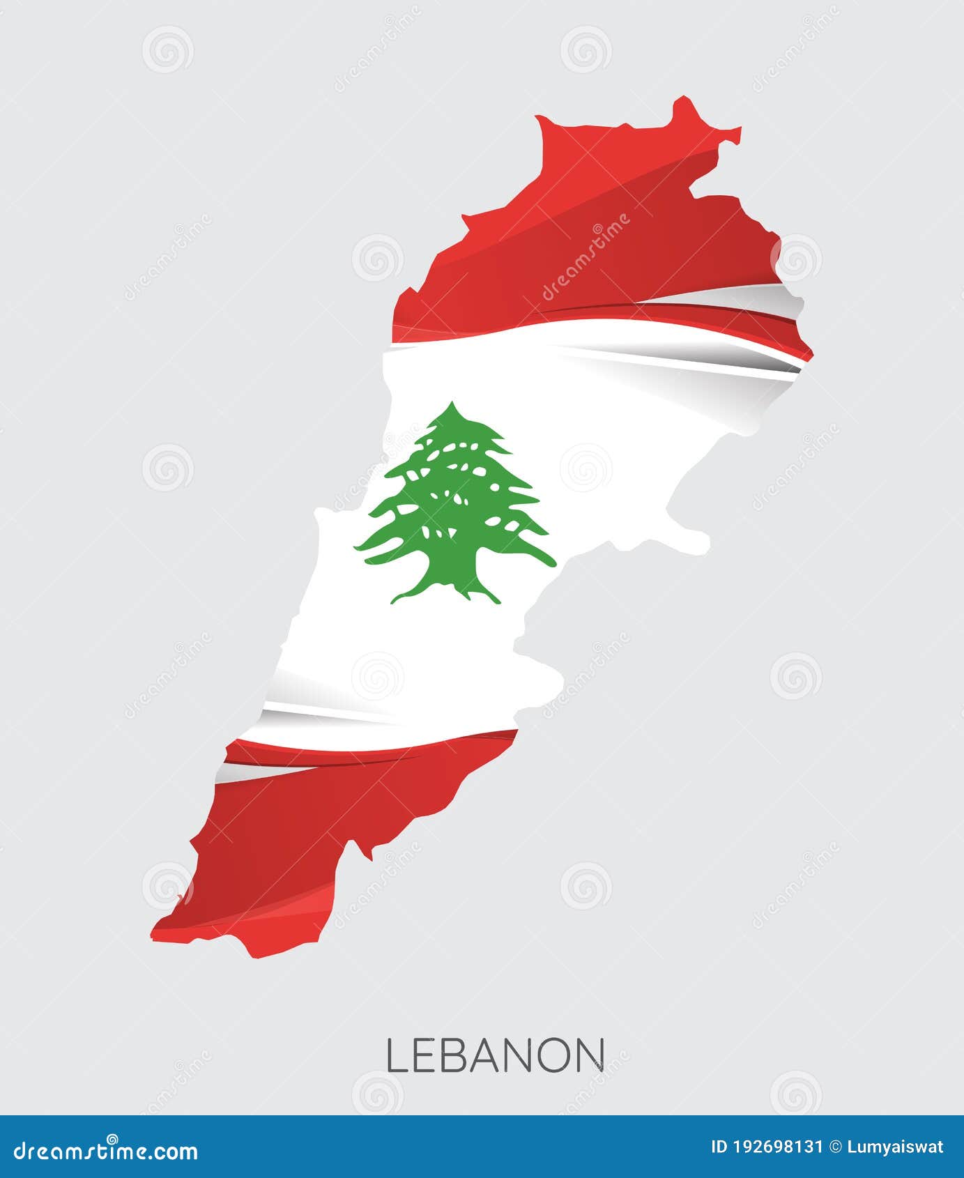 Map of Lebanon stock vector. Illustration of icon, abstract - 192698131