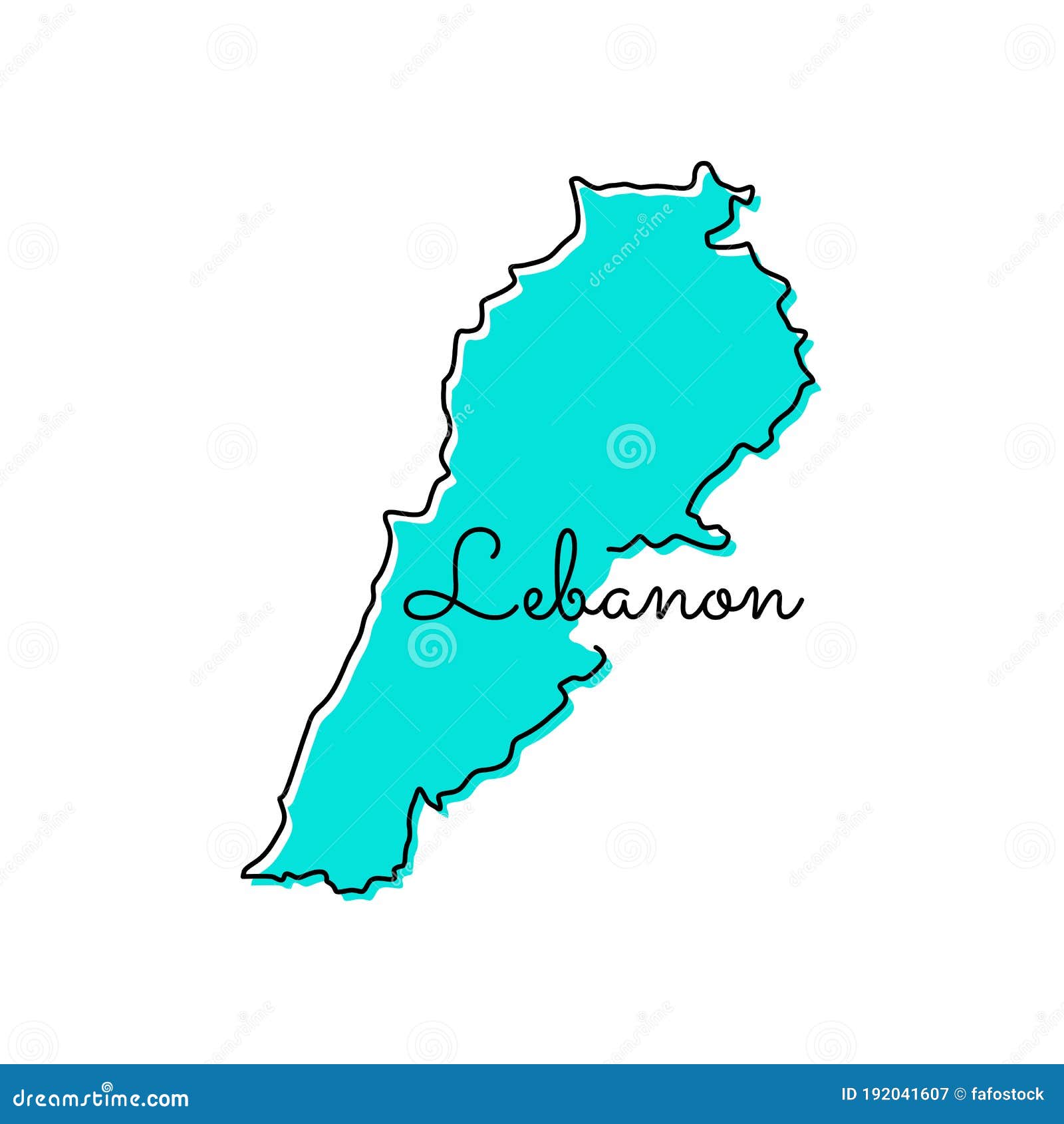 Map of Lebanon Vector Design Template. Stock Vector - Illustration of ...