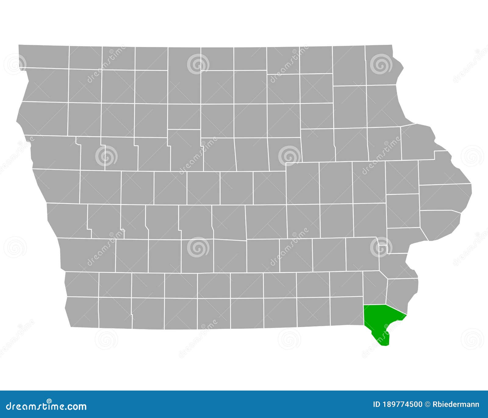 Map of Lee in Iowa stock vector. Illustration of cartography - 189774500