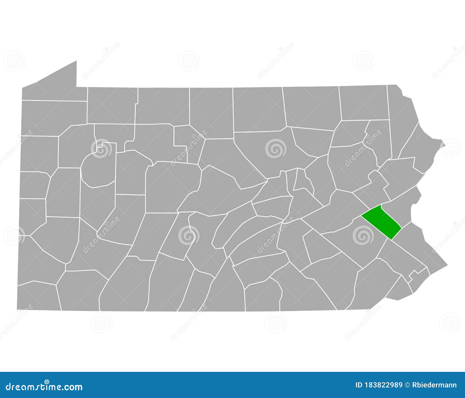 Lehigh County, Pennsylvania Outline Map Set Vector Illustration ...