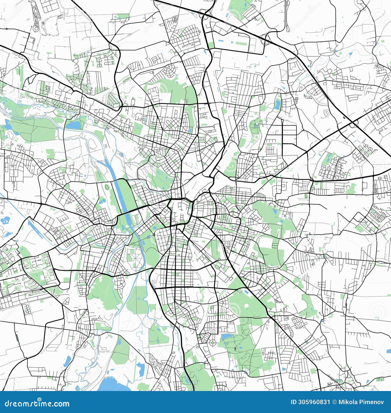 Map of Leipzig. stock illustration. Illustration of pattern - 305960831