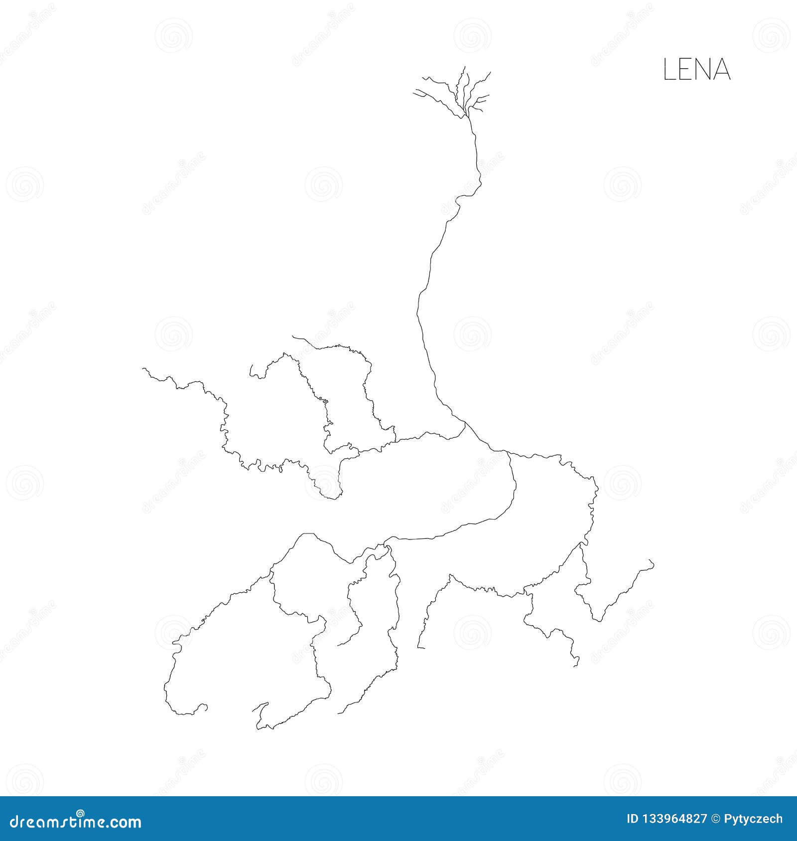 Lena River Map