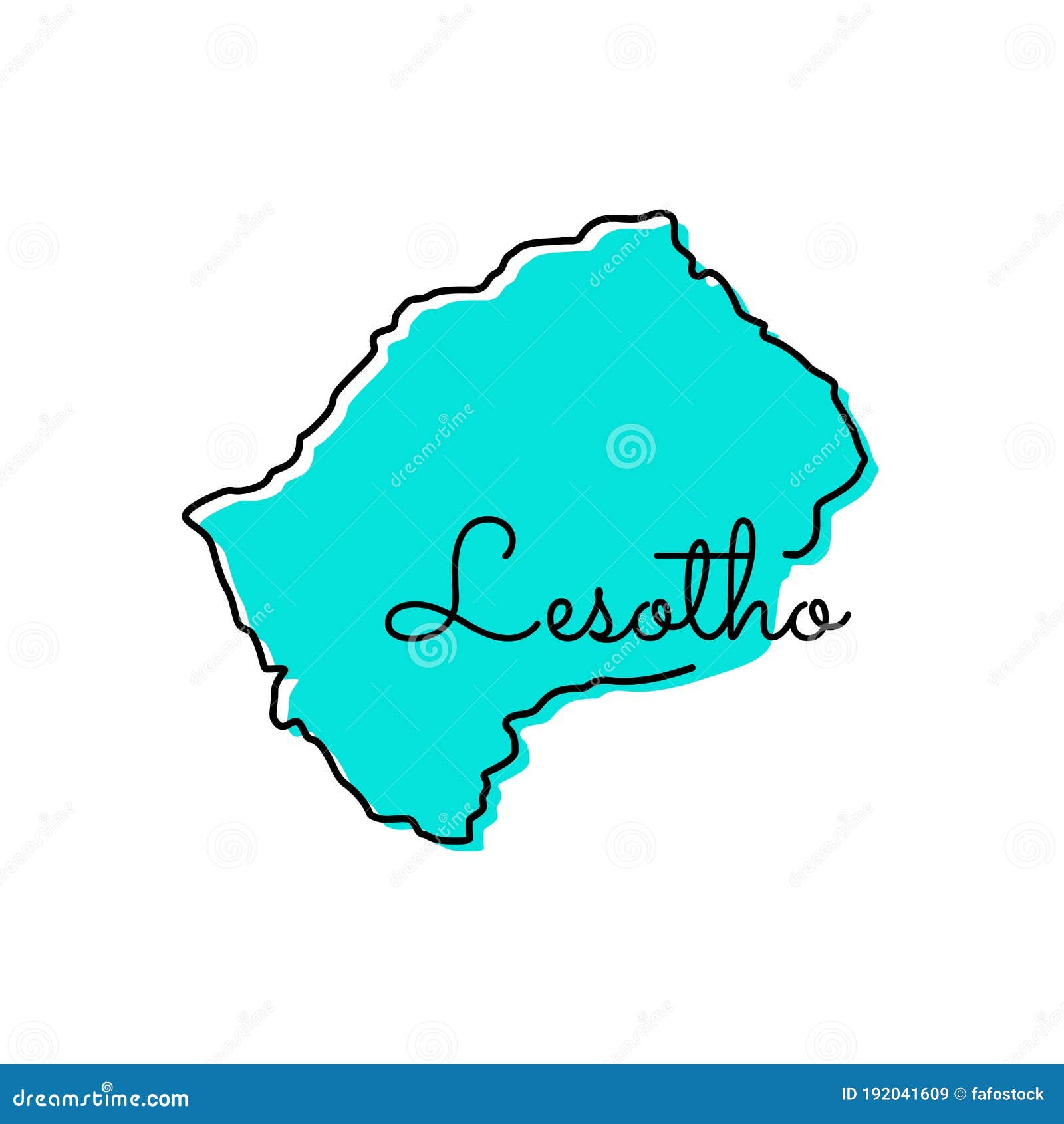 Map of Lesotho Vector Design Template. Stock Vector - Illustration of ...