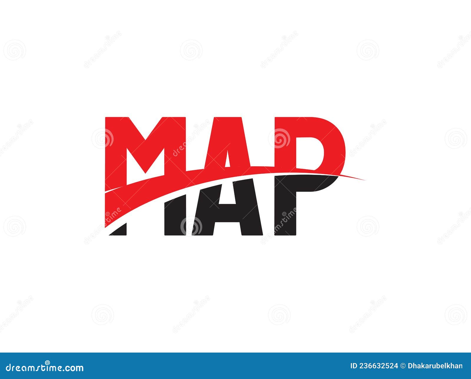 MAP Letter Initial Logo Design Stock Vector - Illustration of text ...