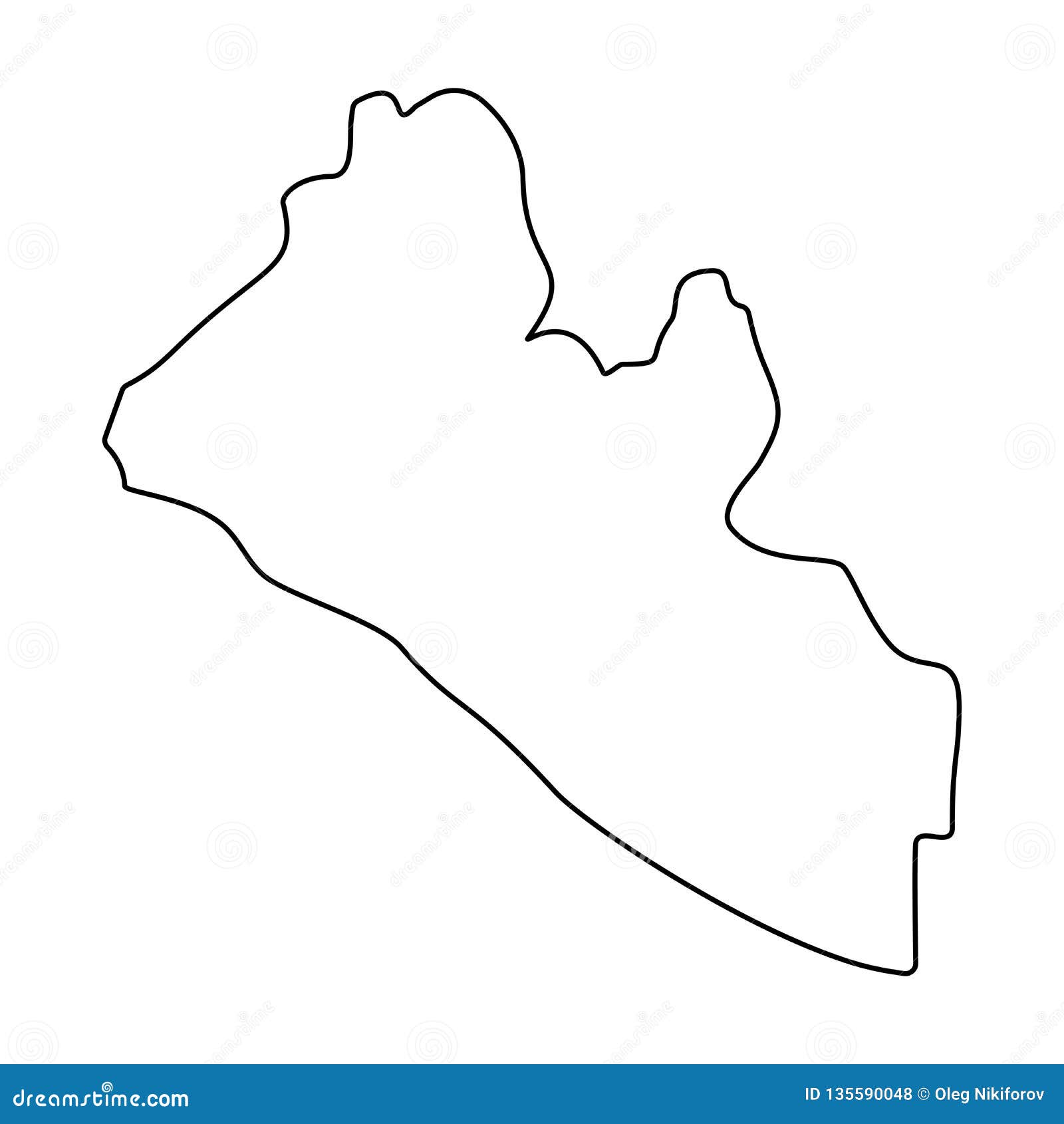 Liberia Outline Map Stock Photo | CartoonDealer.com #4833822