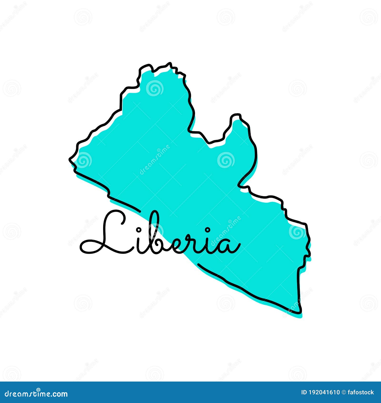 Map of Liberia Vector Design Template. Stock Vector - Illustration of ...